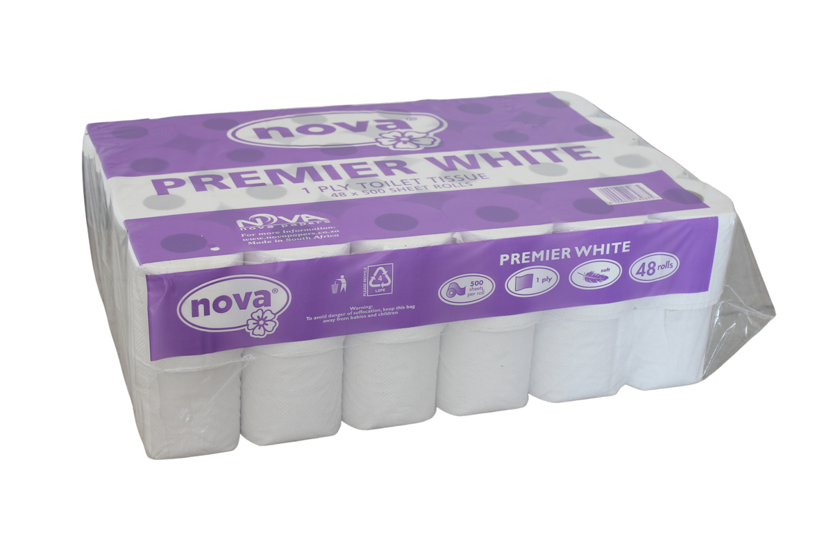 Nova 1 Ply Toilet Paper 48 roll pack – T AND T Packing Solutions
